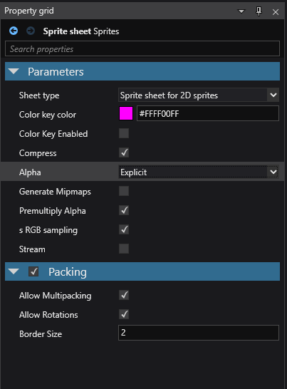 Edit sprites | Stride manual